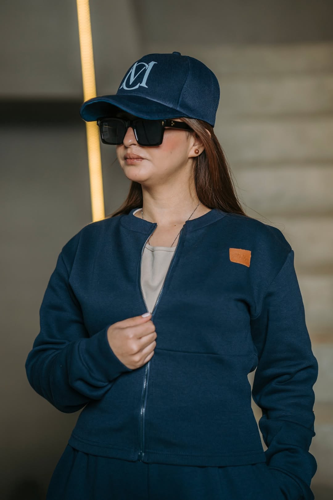 Dark Blue Fleece Tracksuit – Melon By Anam